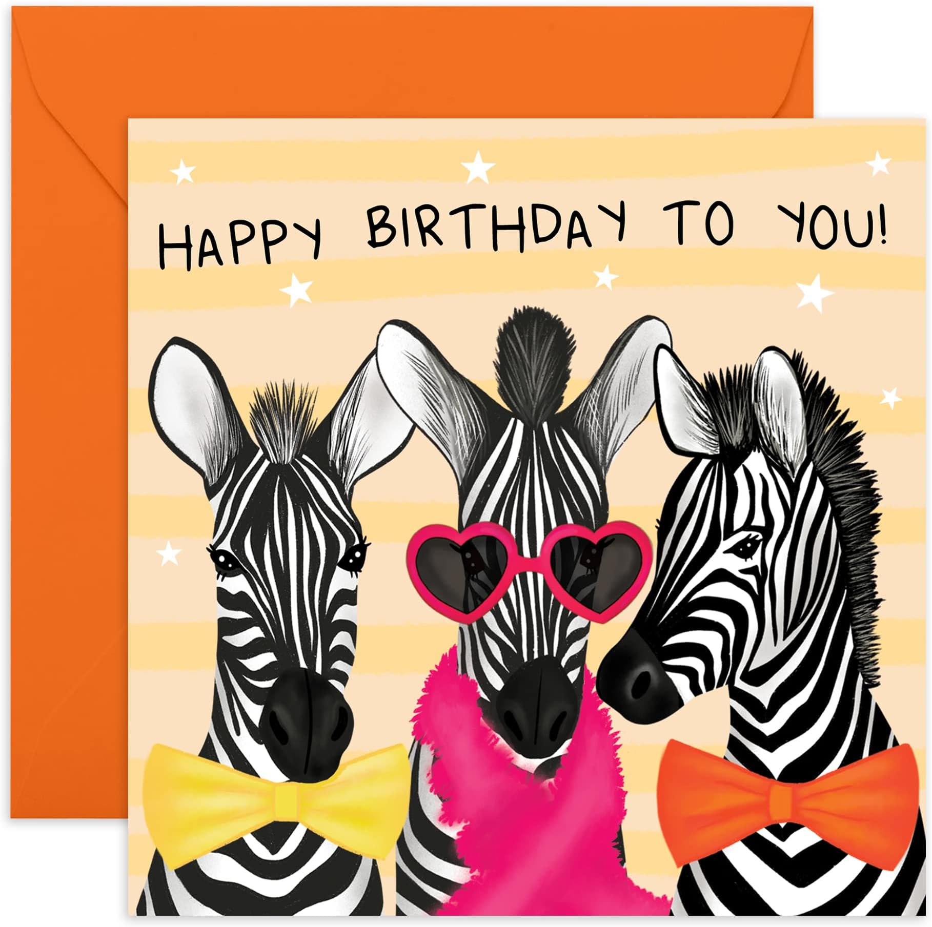 Rainbow Zebra Painting Greeting Card With Envelope Inside Premium ...