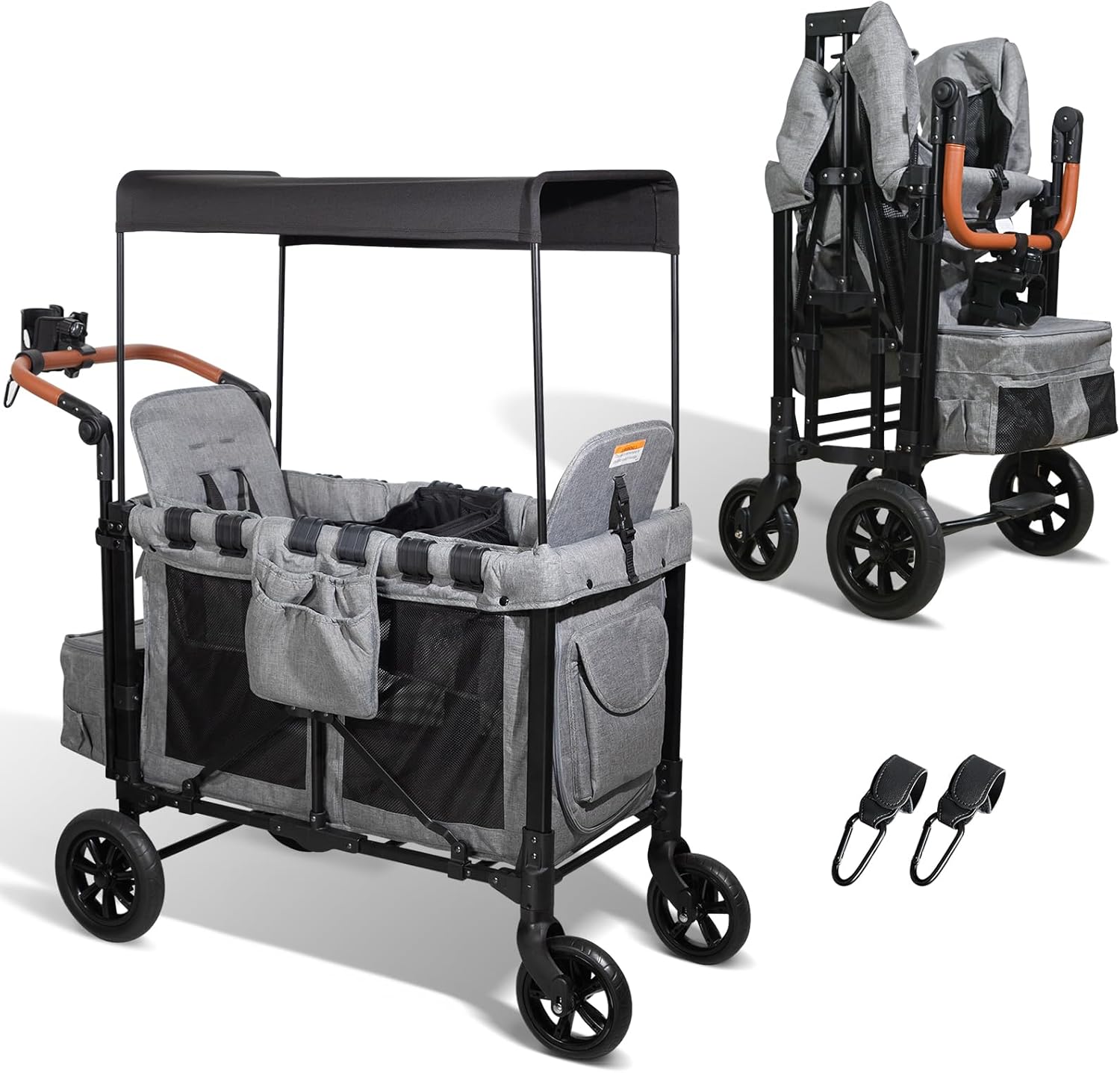 Amazon.com: Exquimac Foldable Stroller Wagon for 2 Kids & Cargo, All ...