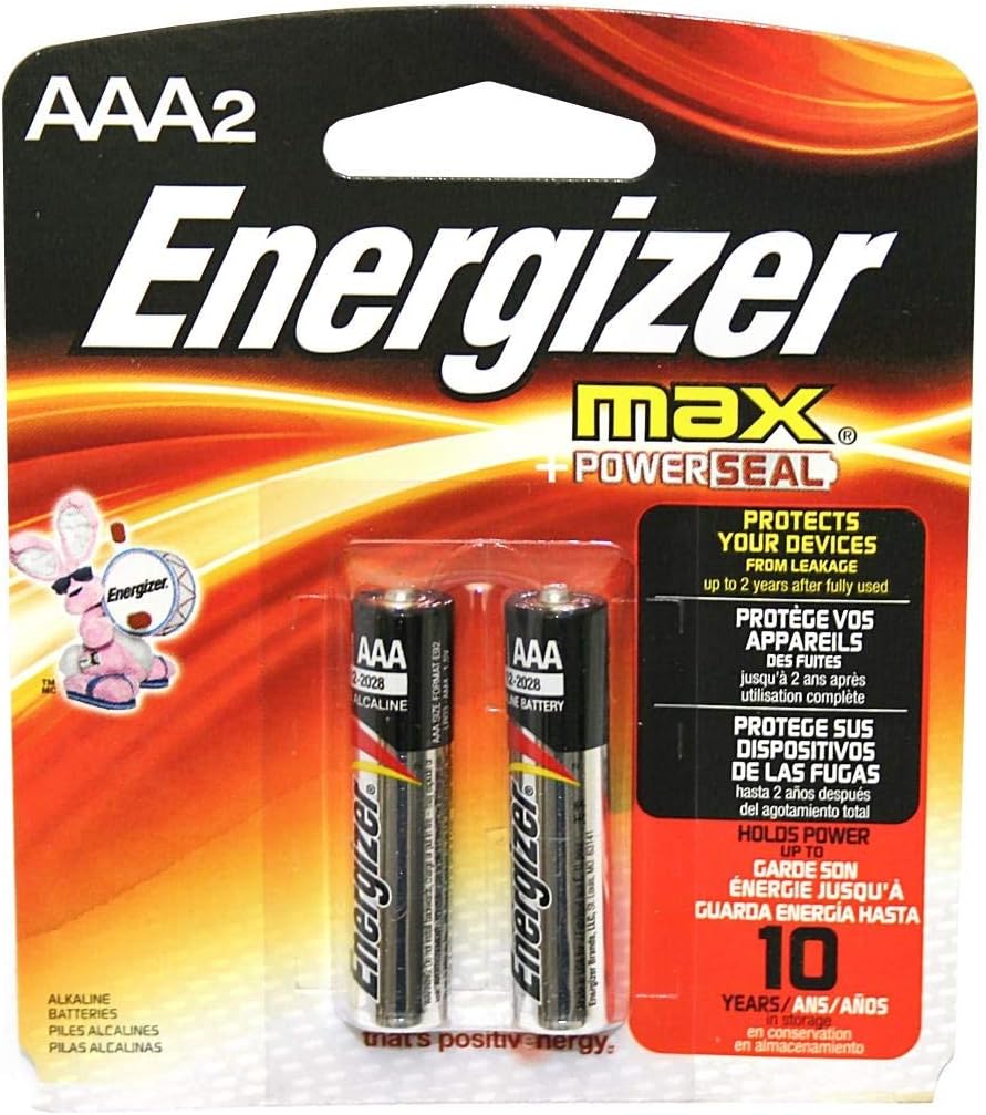 Amazon.com: Energizer Max Alkaline Batteries AAA 2 Each : Health ...