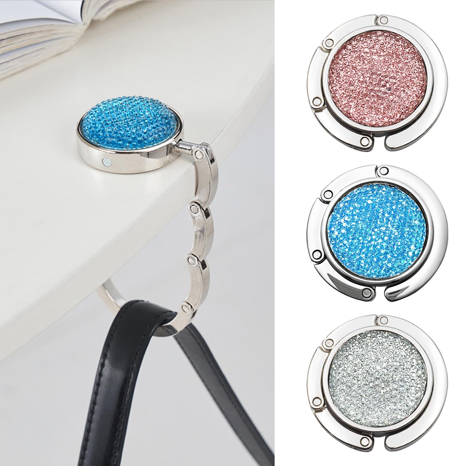 Amazon.com: Eosraffa Foldable Purse Hooks for Table - Purse Hanger for ...