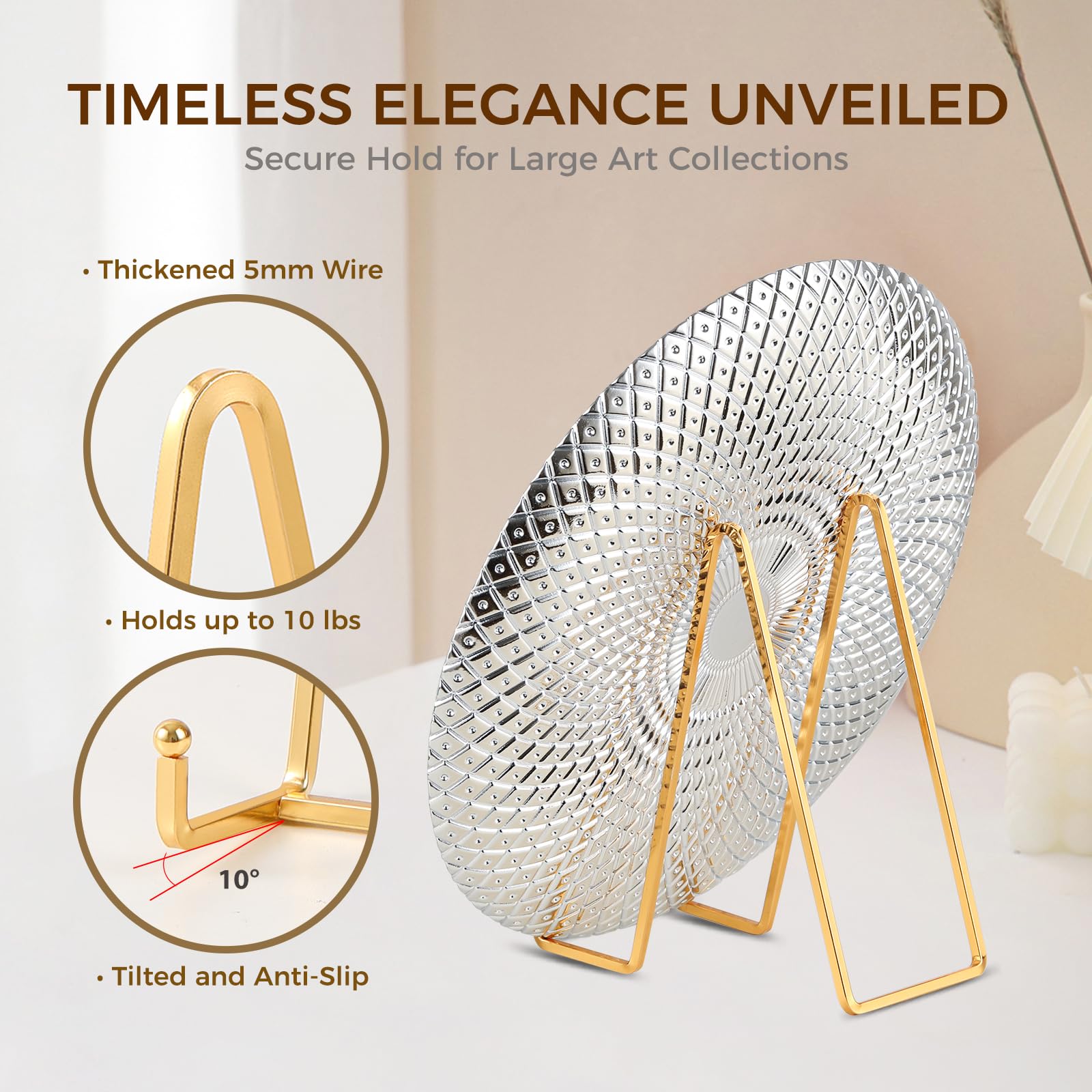 Snapklik.com : Plate Holder Easel Display Stand - 8 Inch Metal Plate ...