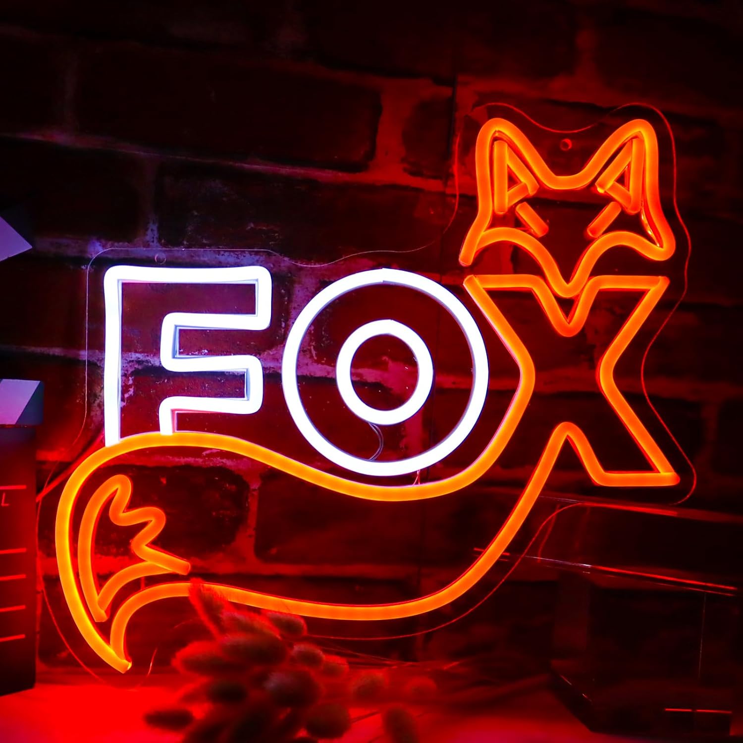 FOX LED Neon Sign for Children's room Game Room Party Art Wall Decor ...