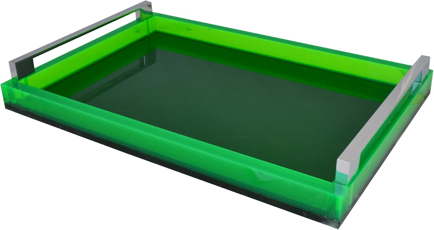 Amazon.com: R 16 Home LTH01-G Tray with Silver Handles, Neon Green ...