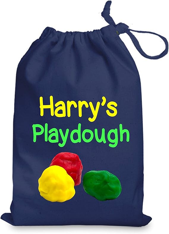 Personalised Playdough Travel Storage Drawstring Bag : Amazon.co.uk ...