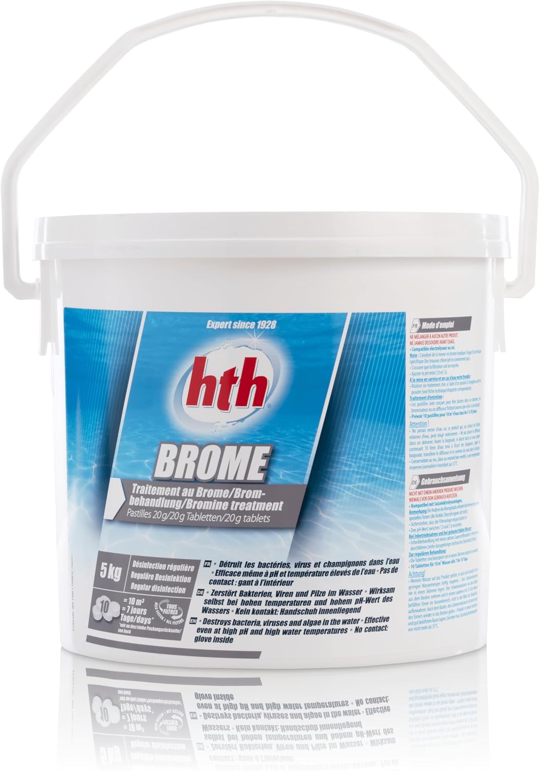 HTH Brome Bromine Tablets 20 g, 5 kg Bucket : Amazon.co.uk: Garden