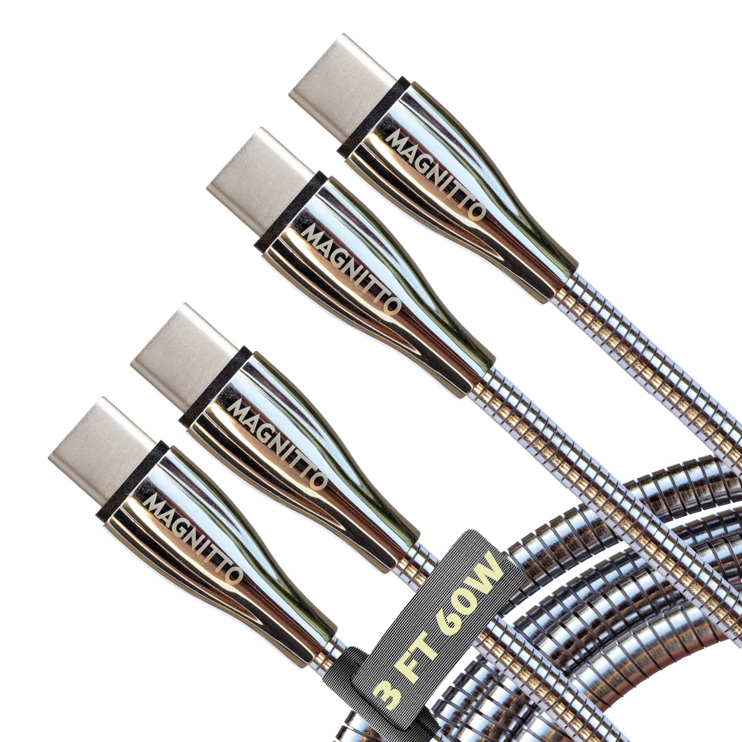 Amazon.com: MAGNITTO USB-C to USB C Fast Charger Cable 60W 3ft 2-Pack ...