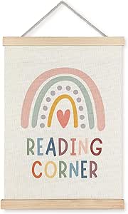 Amazon.com: ignytiger Boho Rainbow Reading Corner Wall Art Poster ...