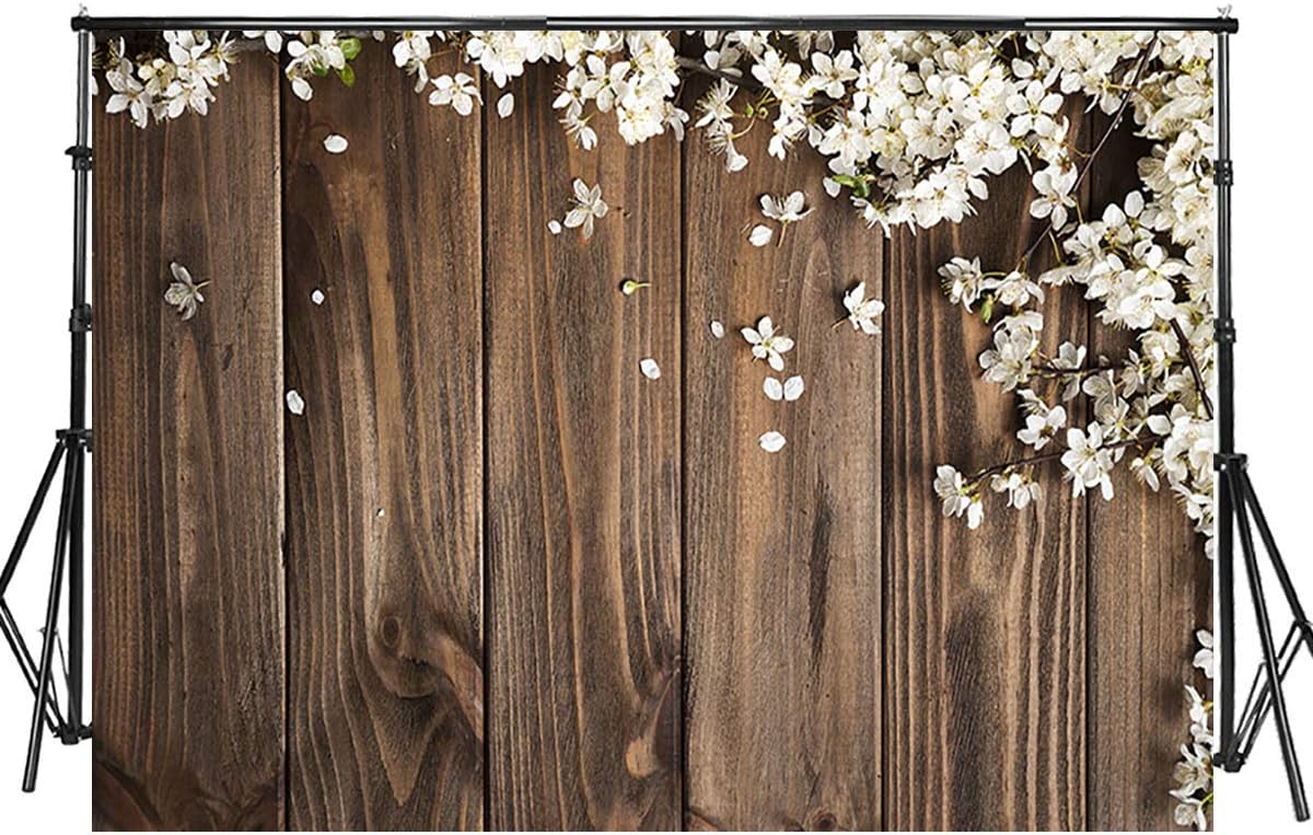 Amazon.com : Sensfun 7x5ft Rustic Floral Wood Photography Backdrop ...