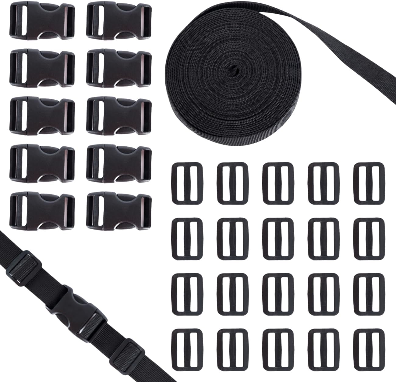 Amazon.com: Livder 1 Inch 16 Yards Polypropylene Webbing Strap Band ...