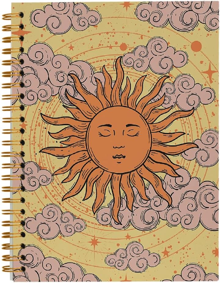 Amazon.com : Tizzer Vintage 70s Boho Burning Sun Cloud Celestial Lined ...