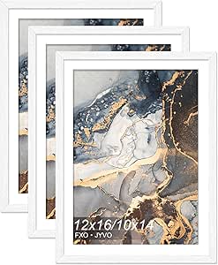 Amazon.com - Fxojyvo Engineered Wood White 12 x 16 Frame Set of 3, Display Picture 10x14 with ...