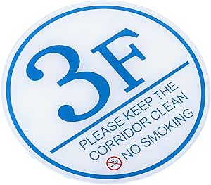 Amazon.com : PATIKIL Floor Number Sign, Acrylic Self-Adhesive 3F Floor ...