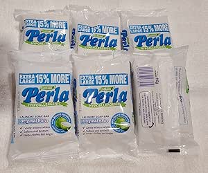 Amazon.com: PERLA Original White Laundry Bar Soap, 110 grams (6) : Baby