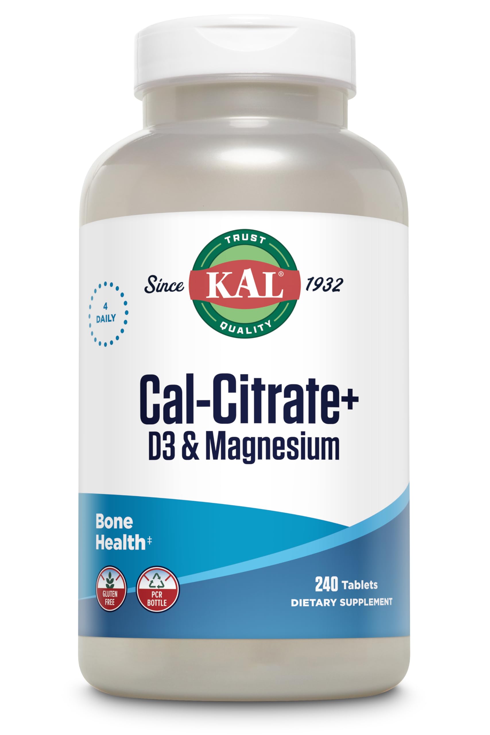 Amazon.com: KAL Cal-citrato +, citrato de calcio más vitamina D-3 y 500 mg de magnesio, soporte ...