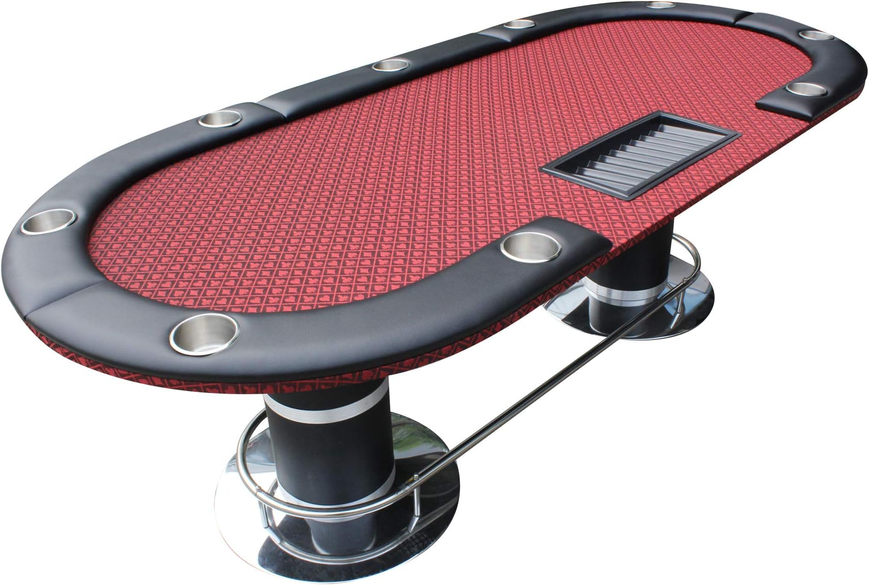 Amazon.com: INO Design 95" Oval Casino Poker Table Detachable Armrest ...