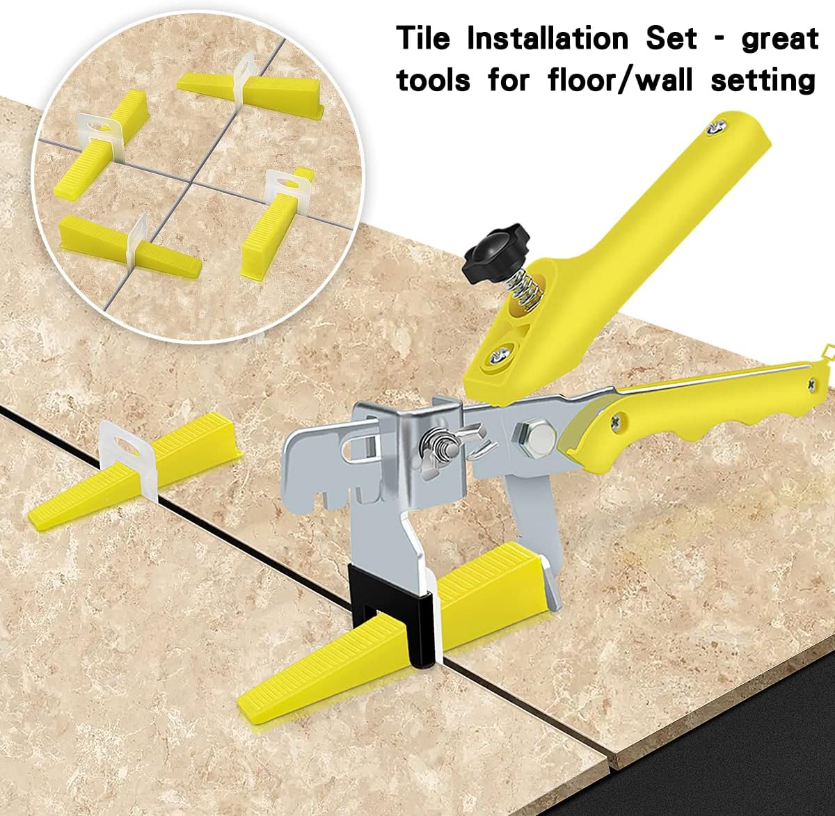 Buy 1/8 Inch Tile Leveling System with Tile Plier and Hammer - 300 ...