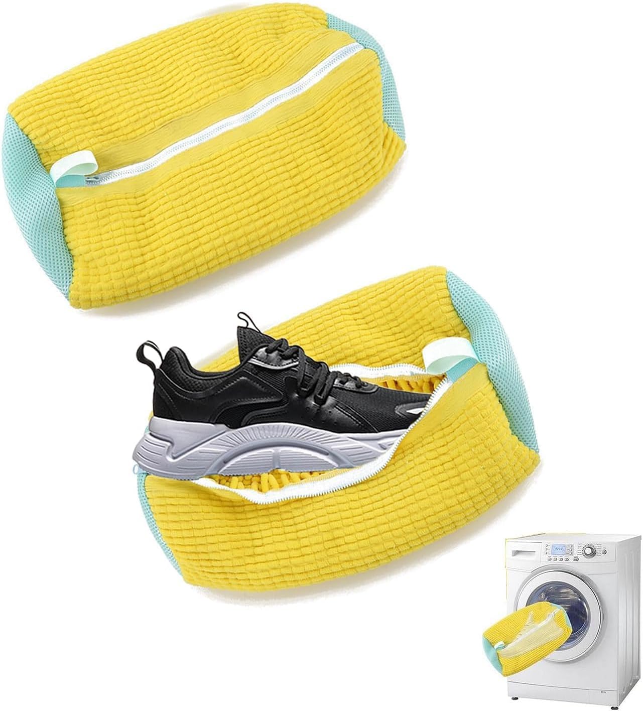Reusable Trainer & Sneaker Laundry Bag with Zip, 360° Cleaning for ...