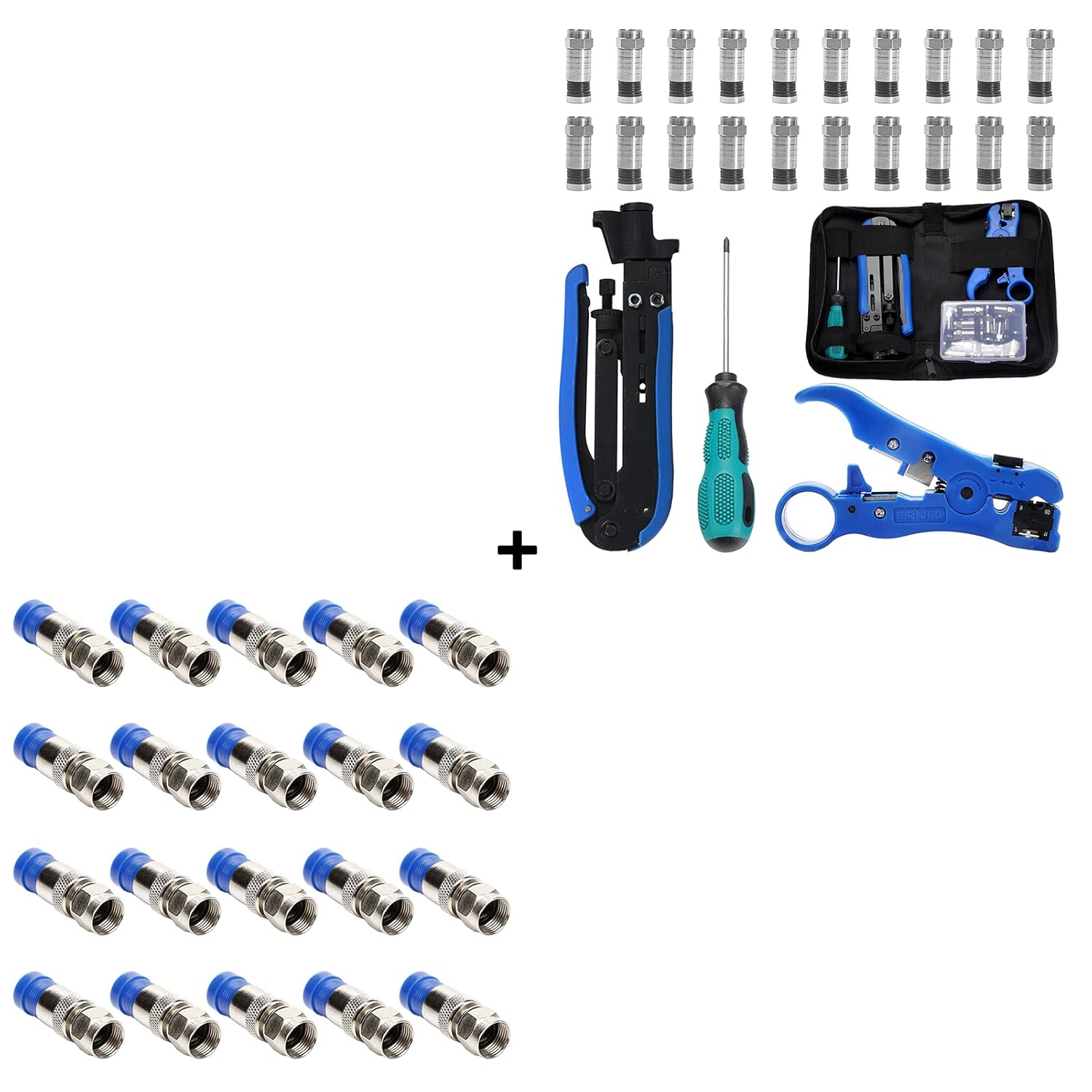 Amazon.com: TLS.eagle Compression Tool Coax Cable Crimper Kit ...