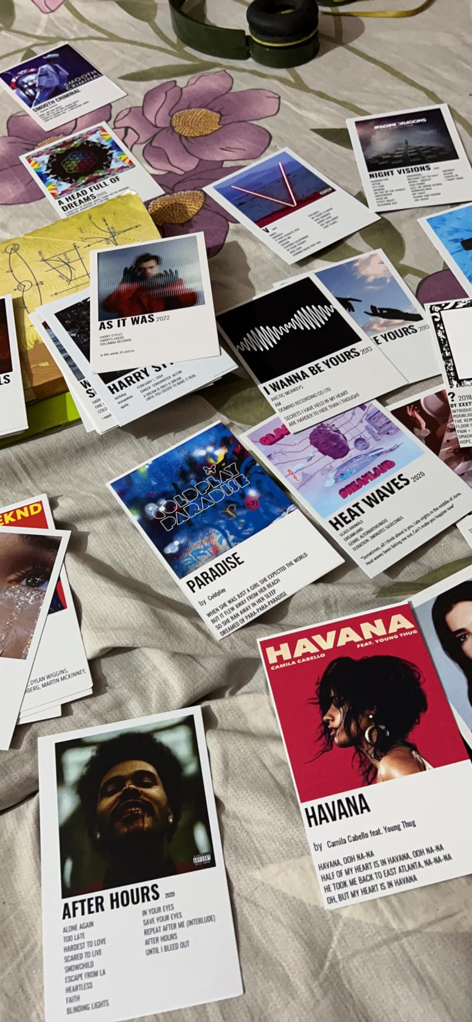 Paper Song Album Wall Collage Self-Adhesive Sticker Kit Aesthetic | 50 ...