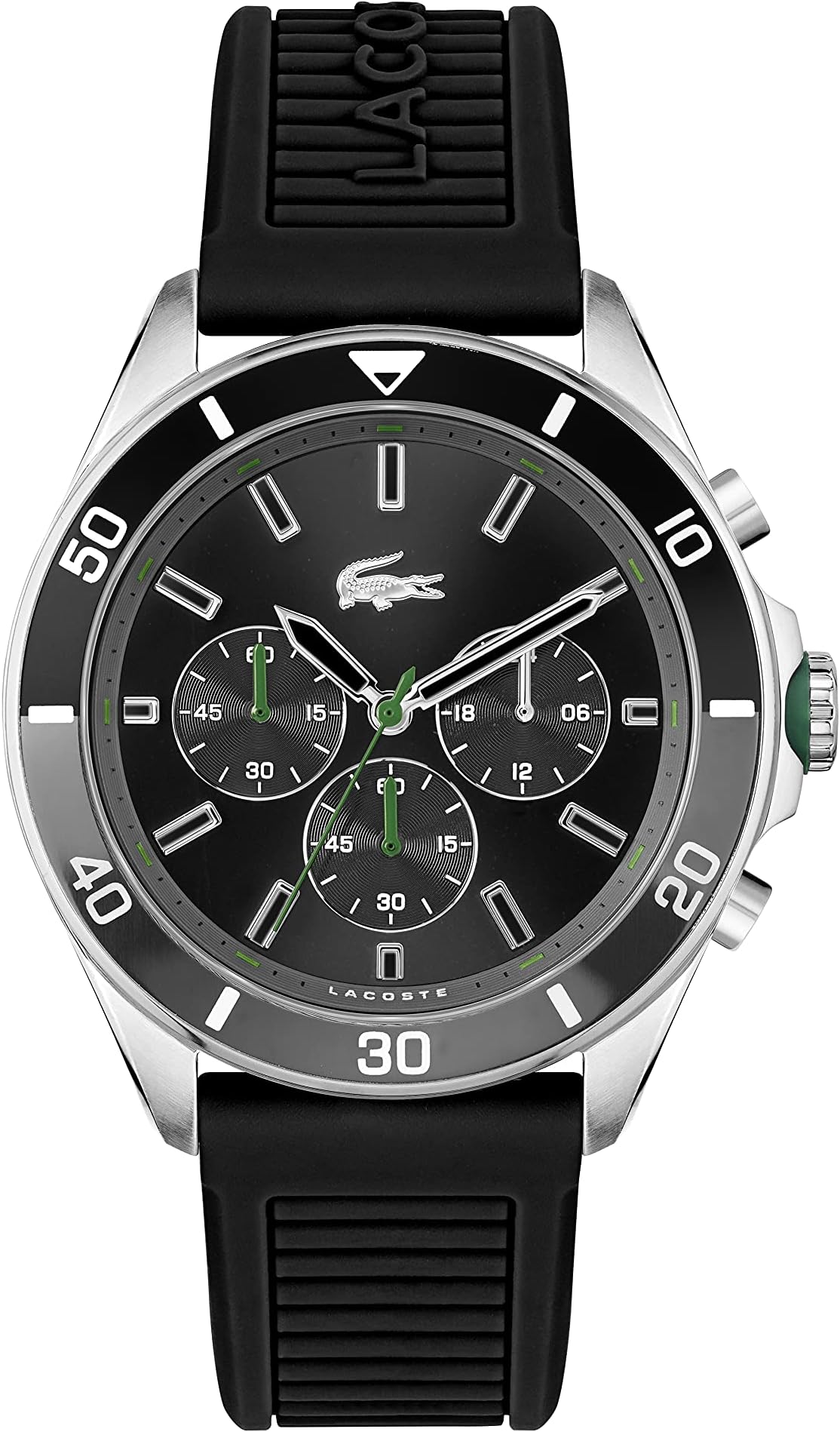 Lacoste Men's Black Dial Black Silicone Watch - 2011152: Buy Online at ...