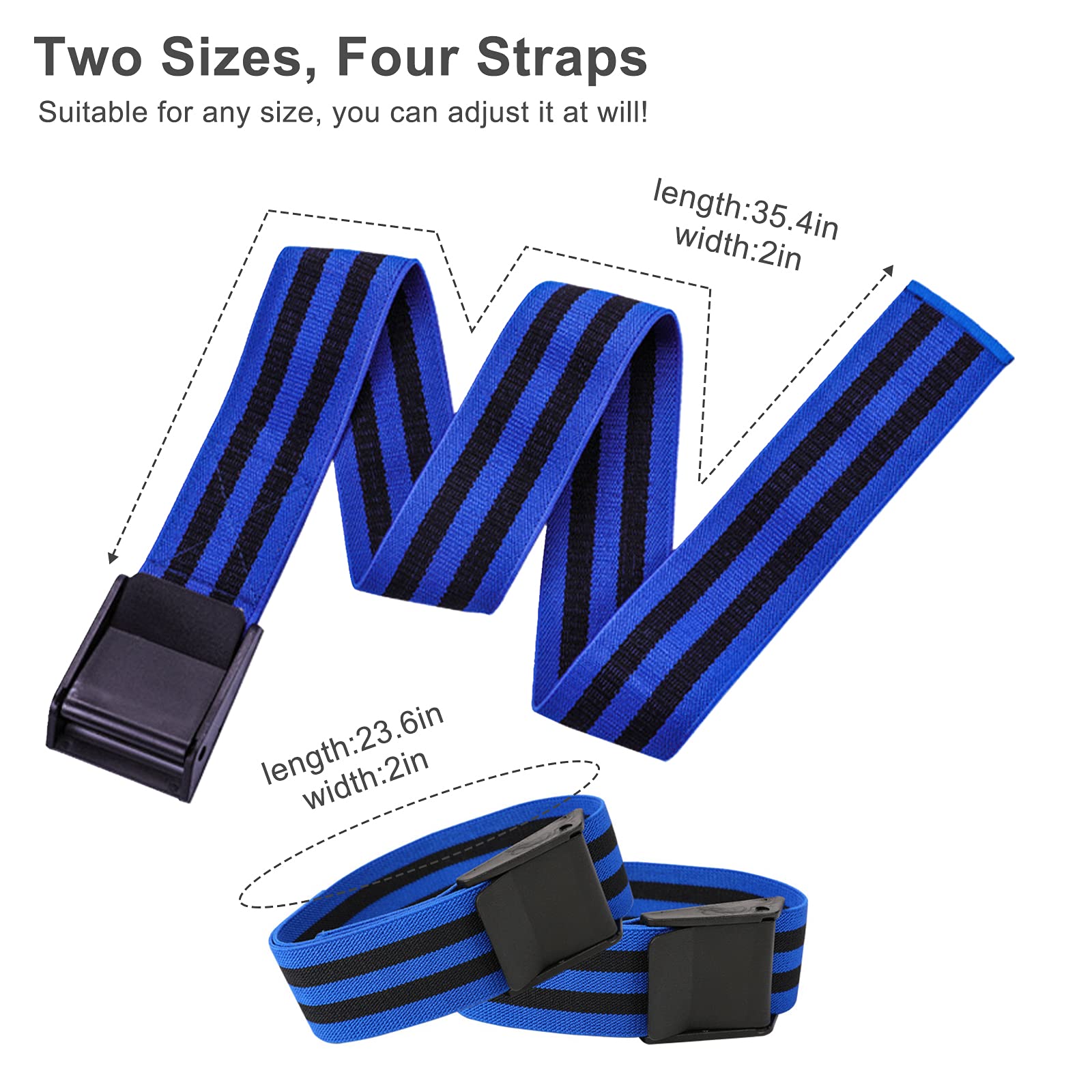 Gwane 4 Packs BFR Booty Bands for Women & Men, 2'' Wide Adjustable Arm ...