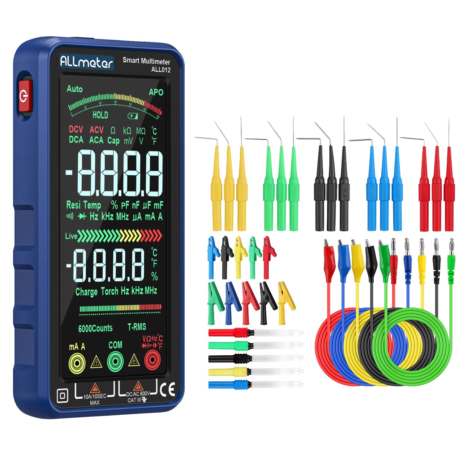 USB Rechargeable Digital Multimeter Back Probe Kit: Amazon.com: Tools ...