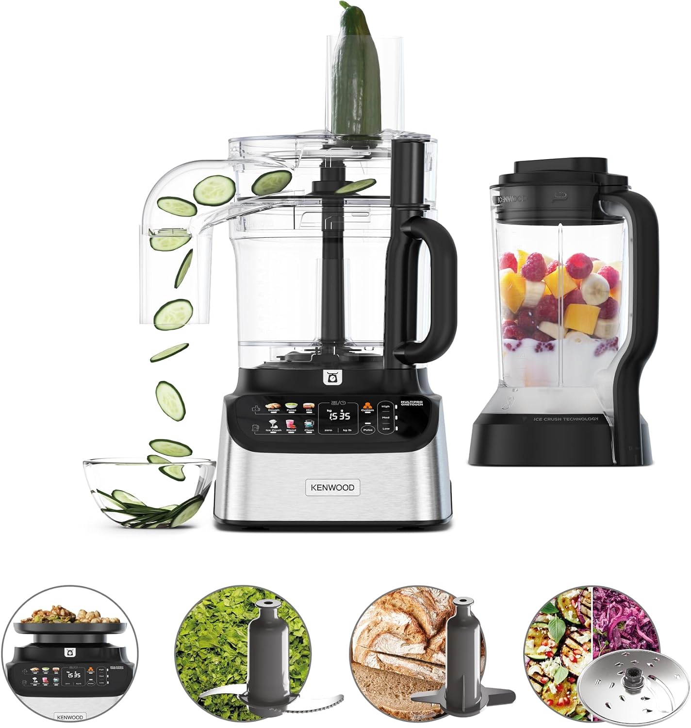 Kenwood FDM73.480SS MultiPro One Touch Food Processor and Blender ...