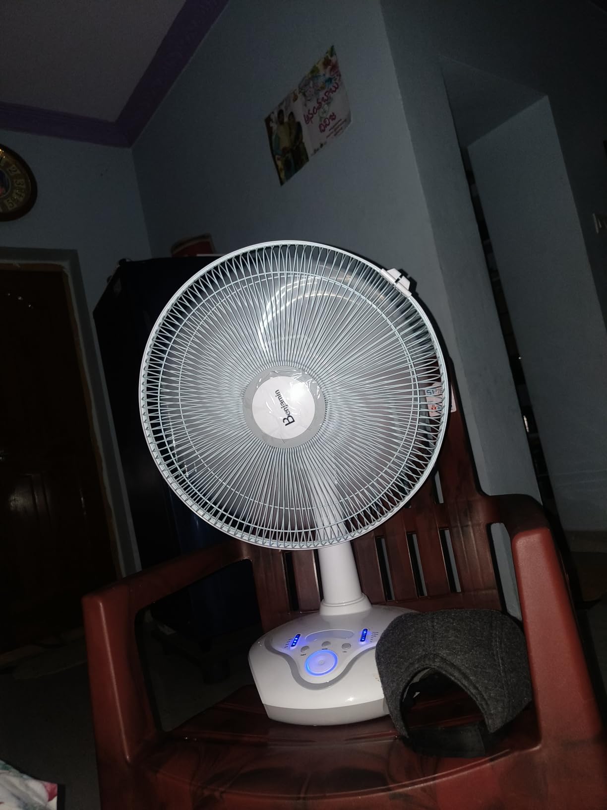 Buy Benjamin MR-5916 BLDC AC/DC Rechargeable Battery Fan 16 Inches ...