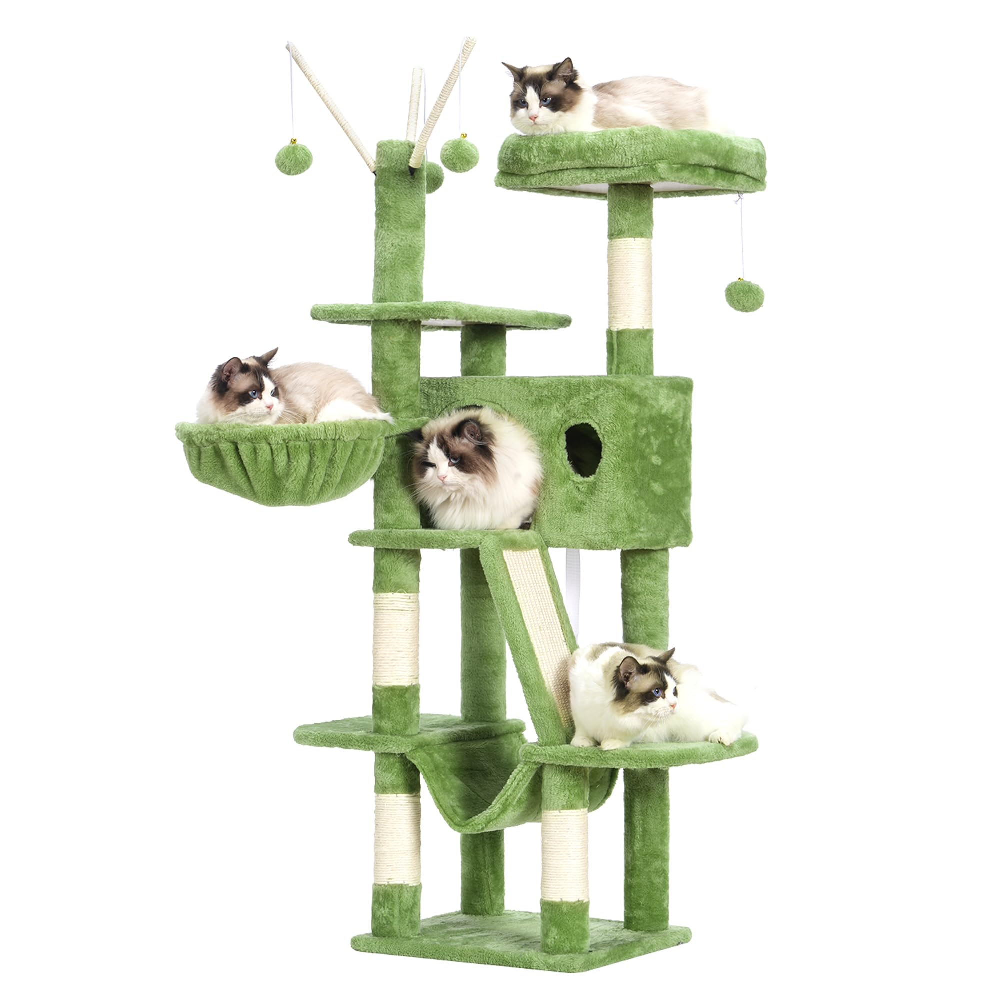 Snapklik.com : Hey-brother Cat Tree, 53 Inch Cat Tower For Indoor Cats ...