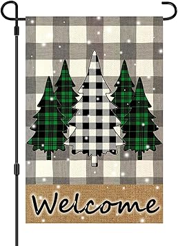 Amazon.com : Winter Garden Flag 12x18 Inch, Double Sided Burlap Garden ...