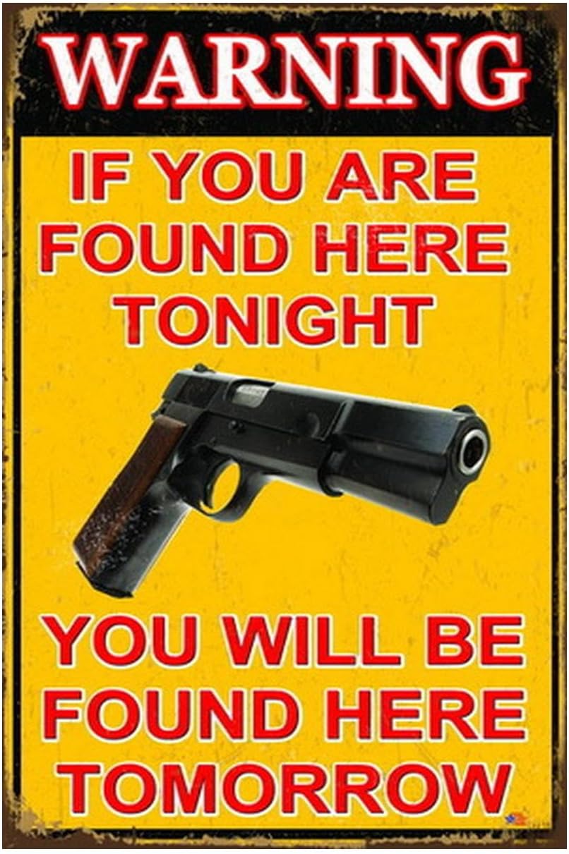 Amazon.com : Xanovir Funny No Trespassing Sign, Metal Warning Tin Signs ...