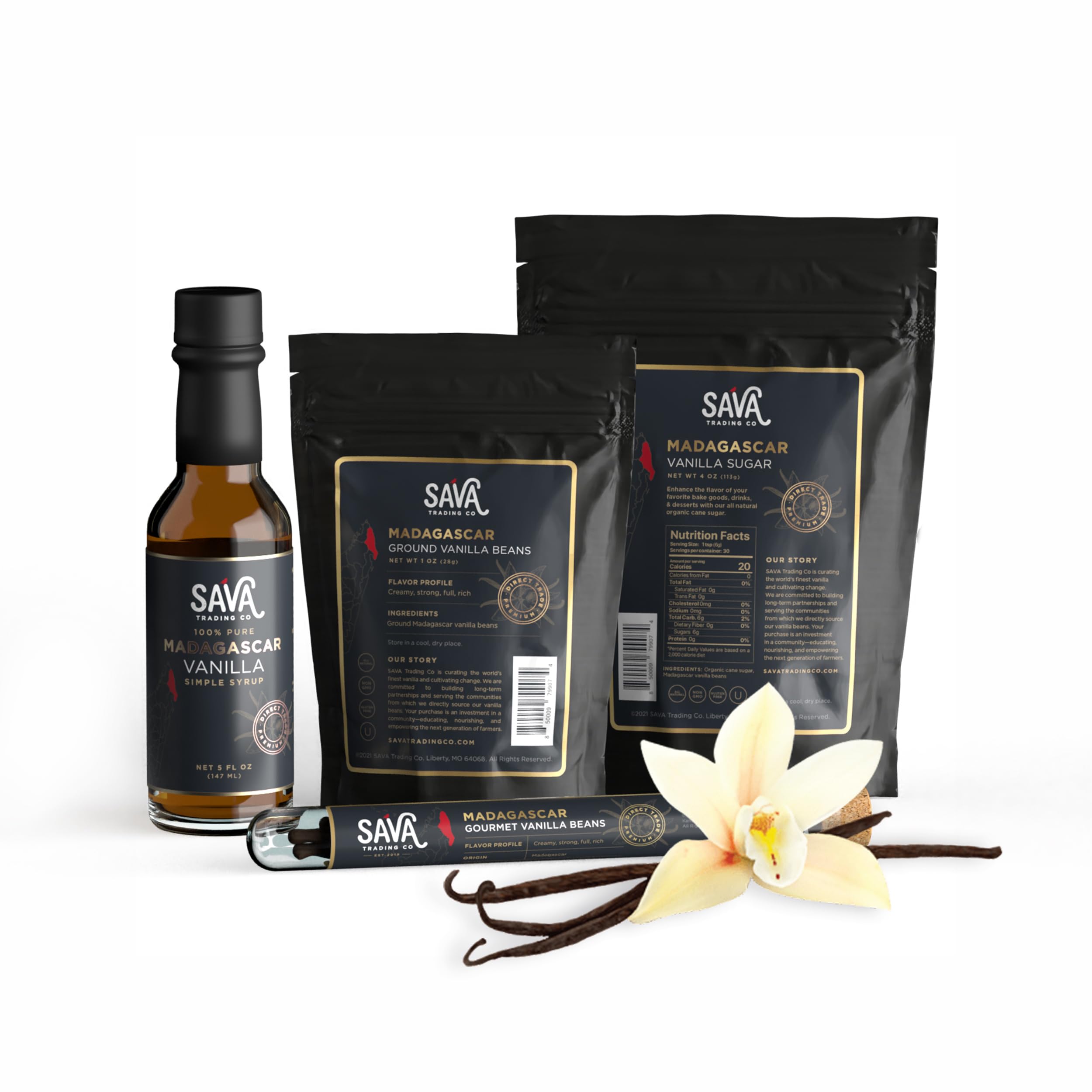 Amazon.com: SAVA Vanilla Sampler (Powder, Syrup, Sugar, 1 Vial w/ 3 ...