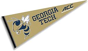 Amazon.com : Georgia Tech Yellow Jackets ACC Pennant Flag : Sports ...