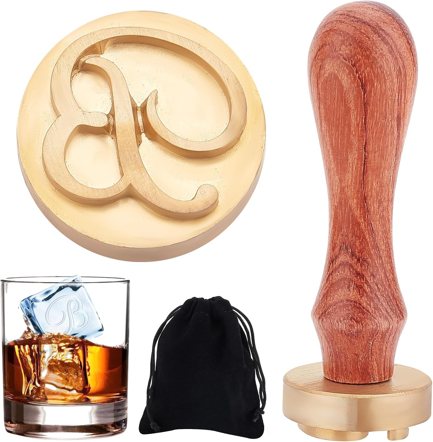 Amazon.com: CRASPIRE Letter B Ice Stamp 1.2inch Initials Ice Cube Stamp ...