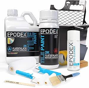 EPODEX® 2K Tile Paint | Tile Paint Floor Wall | + Accessory Set | 45 ...