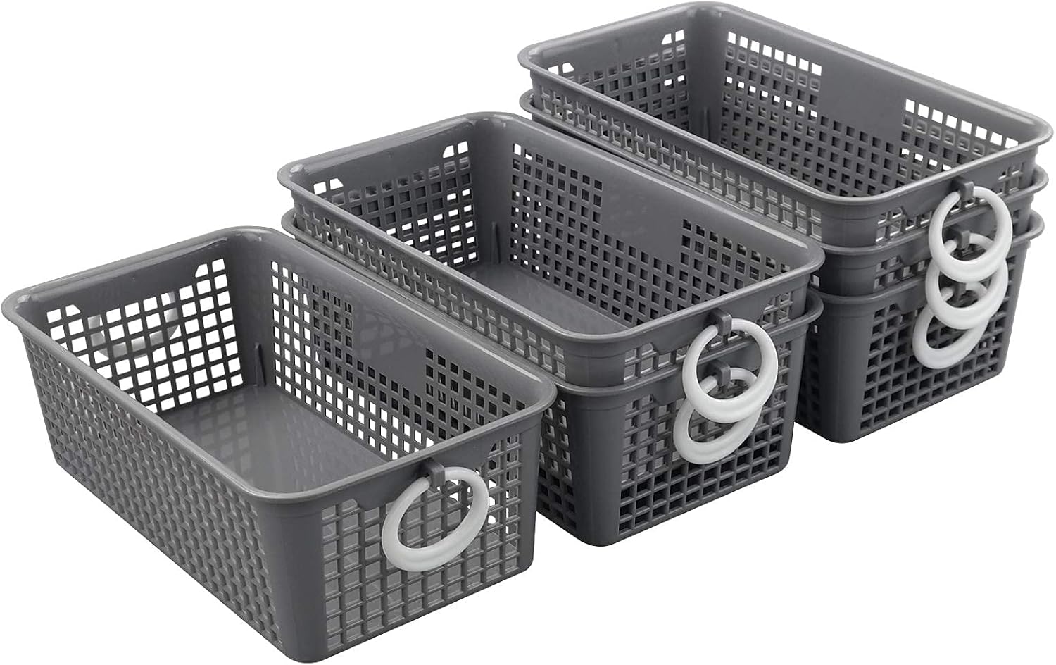 Nesmilers 6er Set Kleiner Plastikkörbe, Aufbewahrungskorb aus ...