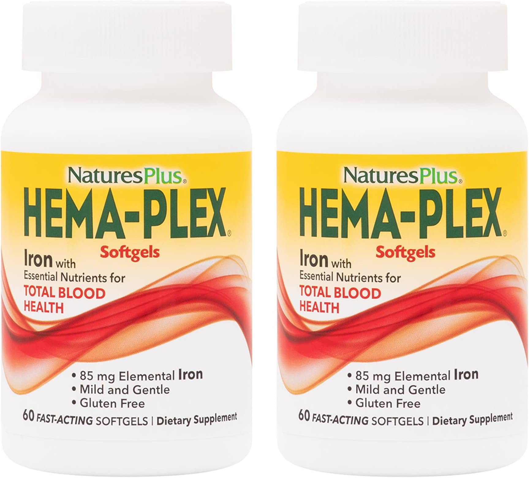 Amazon.com: NaturesPlus Hema-Plex Iron - 60 Fast-Acting Softgels - 85 ...