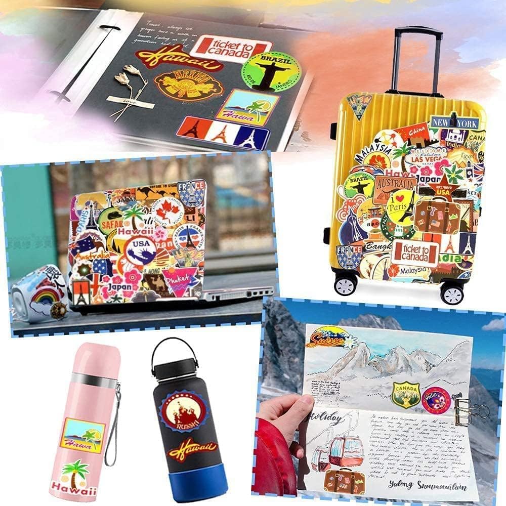 RARECH 101PCS Vintage Stickers for Water Bottle, Skateboard, Laptop ...