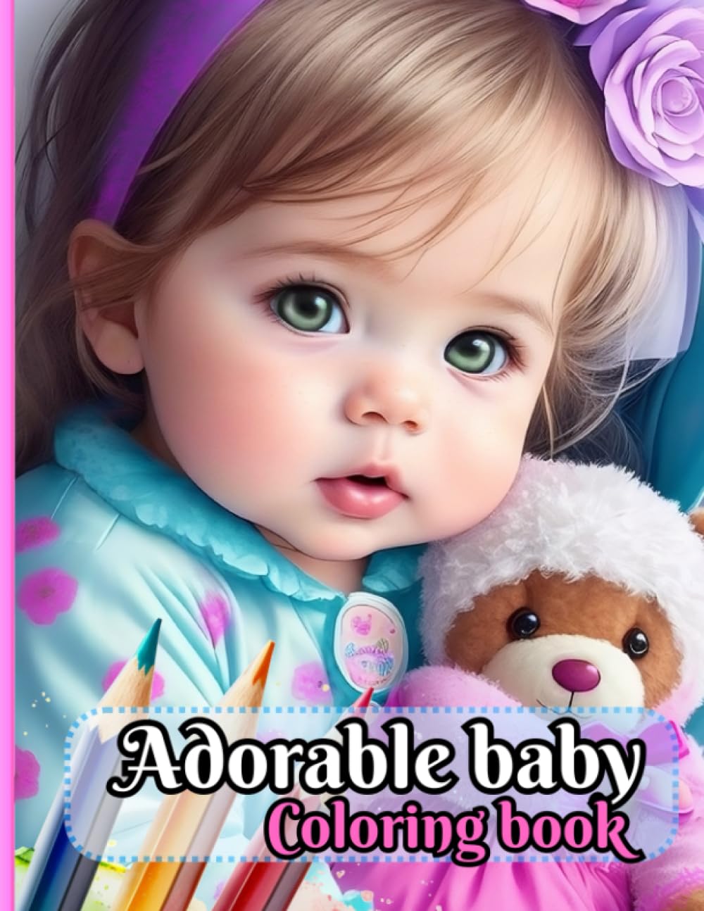 Amazon.com: Adorable baby coloring book: Colouring pages for adults,50 ...