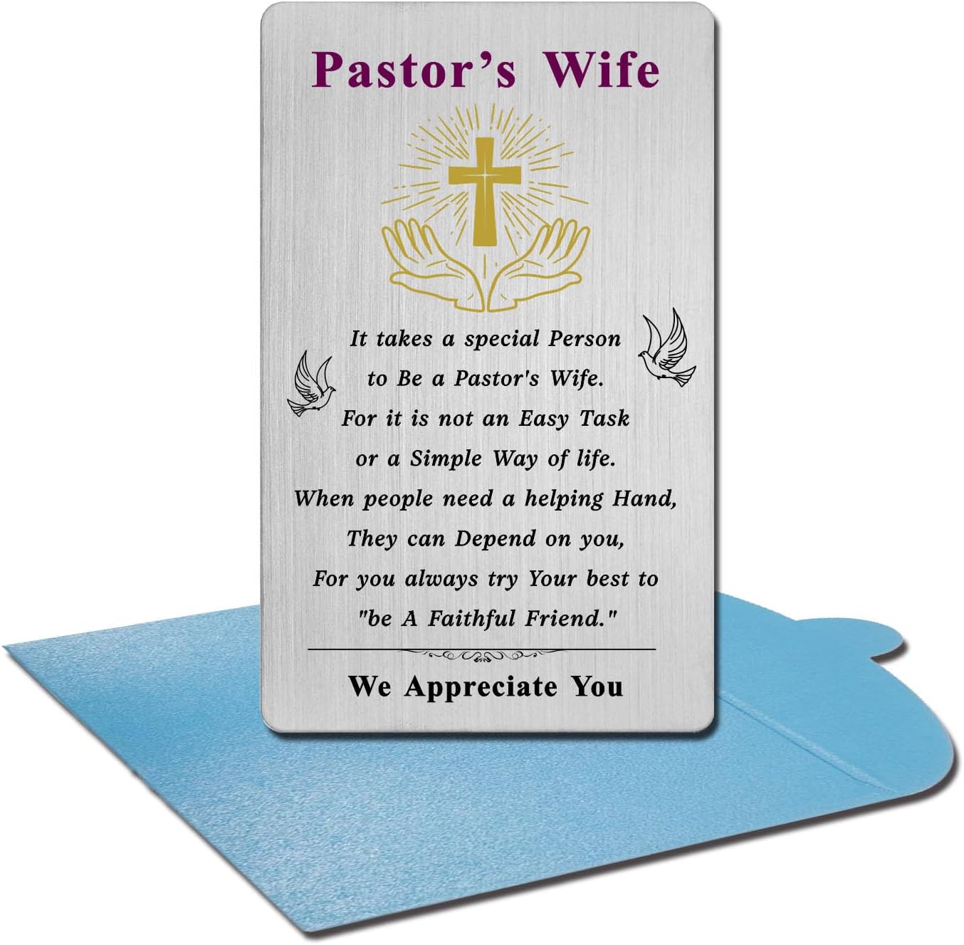 Amazon.com : EE&YU Pastors Wife Appreciation Card - Pastors Wife ...