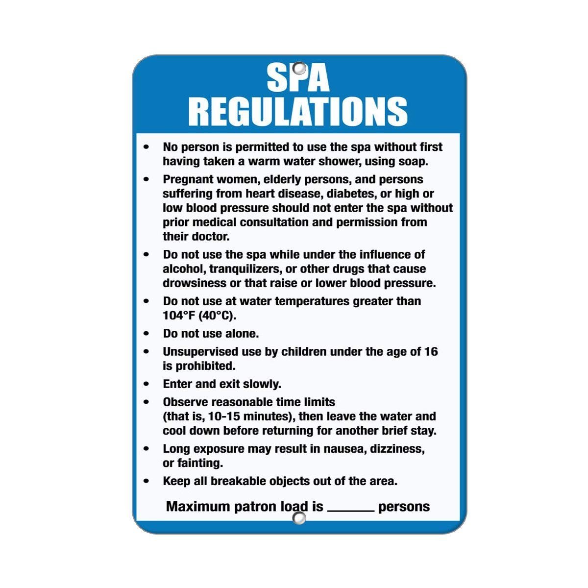 Amazon.com : Flyss Spa Rules & Regulations Read & Follow Spa Rules for ...
