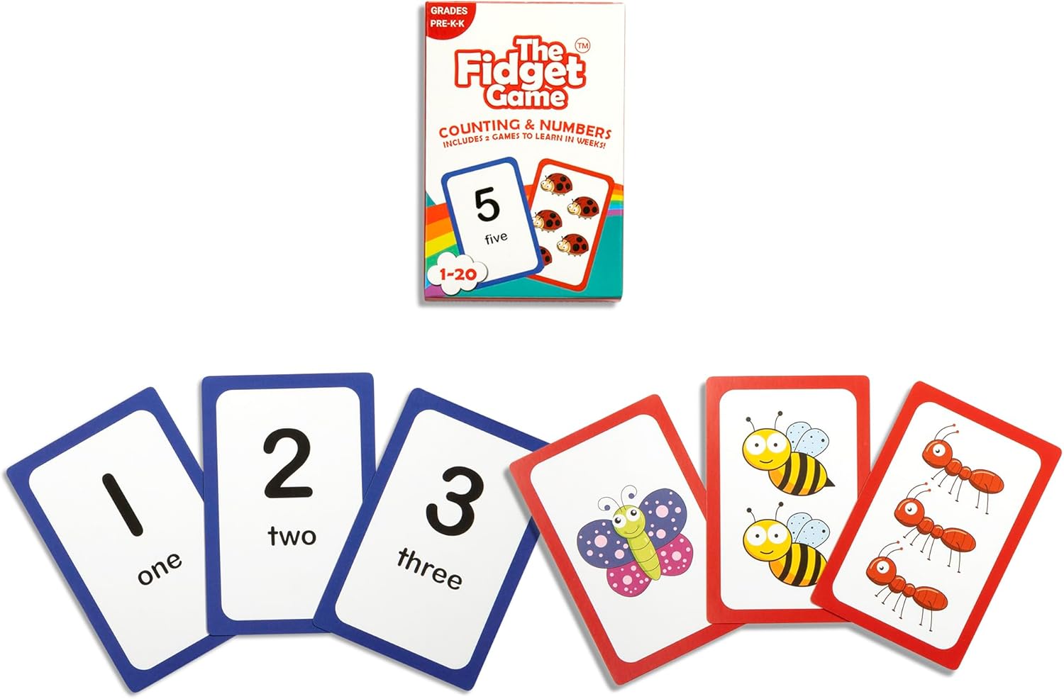 Amazon.com: THE FIDGET GAME Counting and Numbers Flash Cards for Ages 3 ...