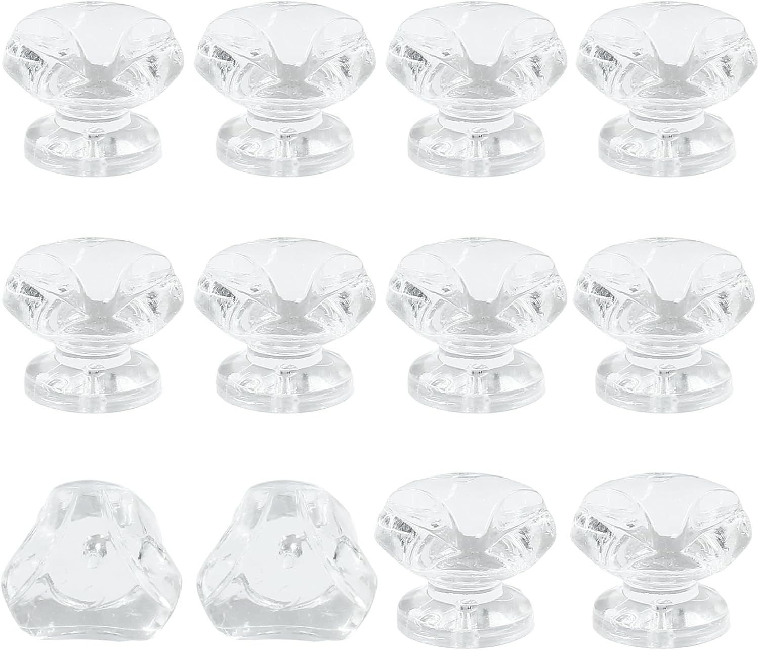 Unlorspy 12Pcs Self Stick Acrylic Knobs,Mini Acrylic Pull Knobs Handles ...