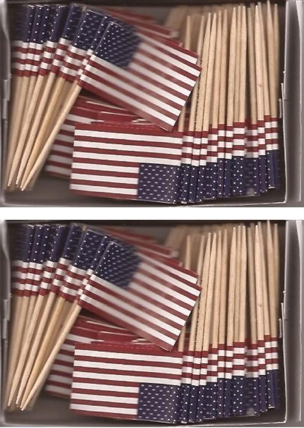 Amazon.com | USA Toothpick Flags. 200 Small Mini Cupcake Cocktail ...