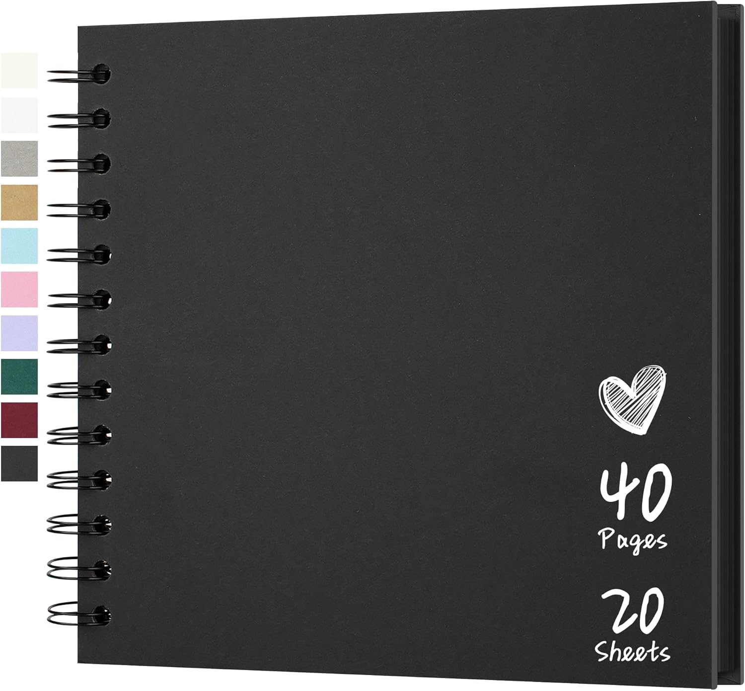 Hiwhy Scrapbook 7x7 Inch DIY Scrapbook Album Hardcover Kraft Paper ...