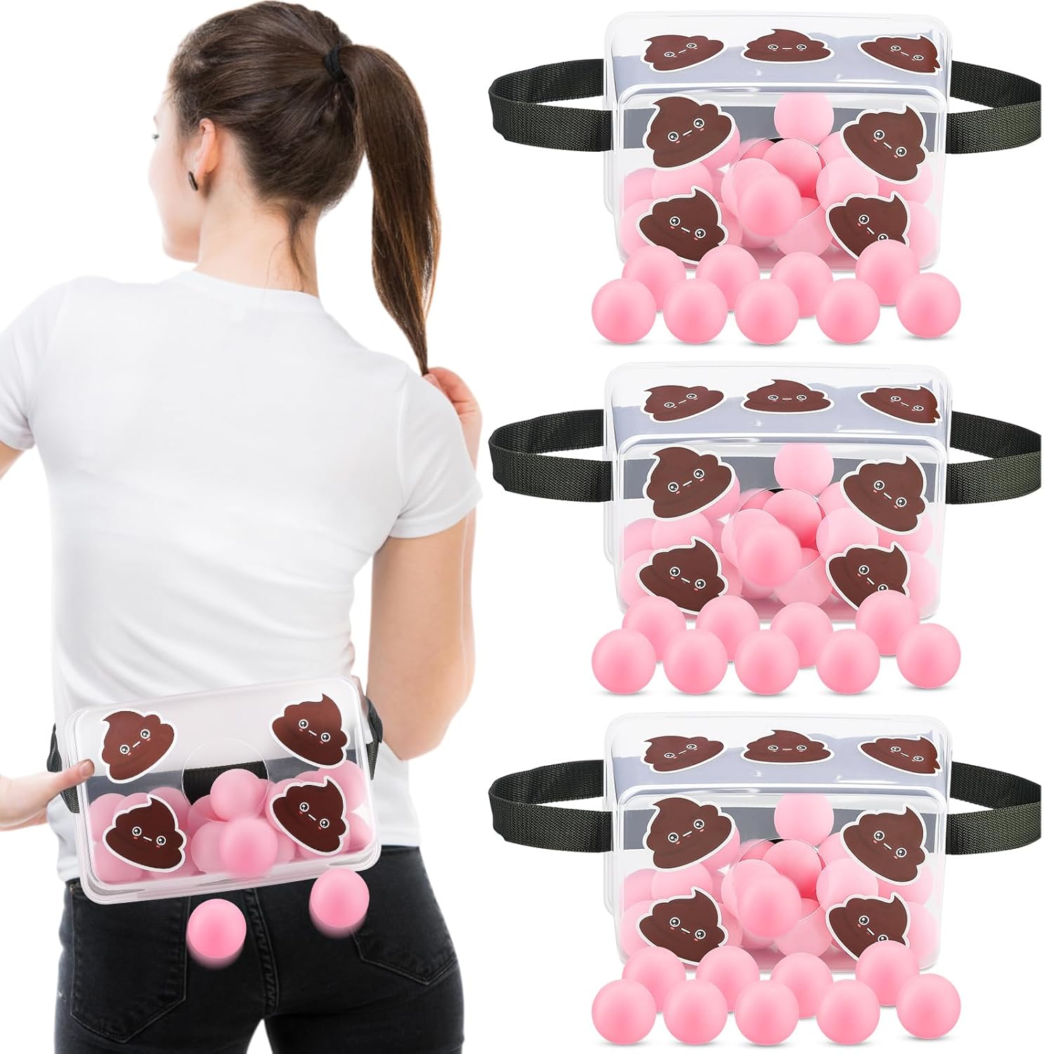 Amazon.com: VioraWhite 3 Sets Baby Shower Game Shaking Swing Balls Game ...