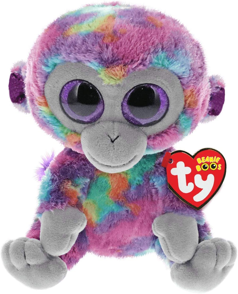 Amazon.com: Ty Beanie Boos Zuri - Multi-Colored Monkey reg : Toys & Games