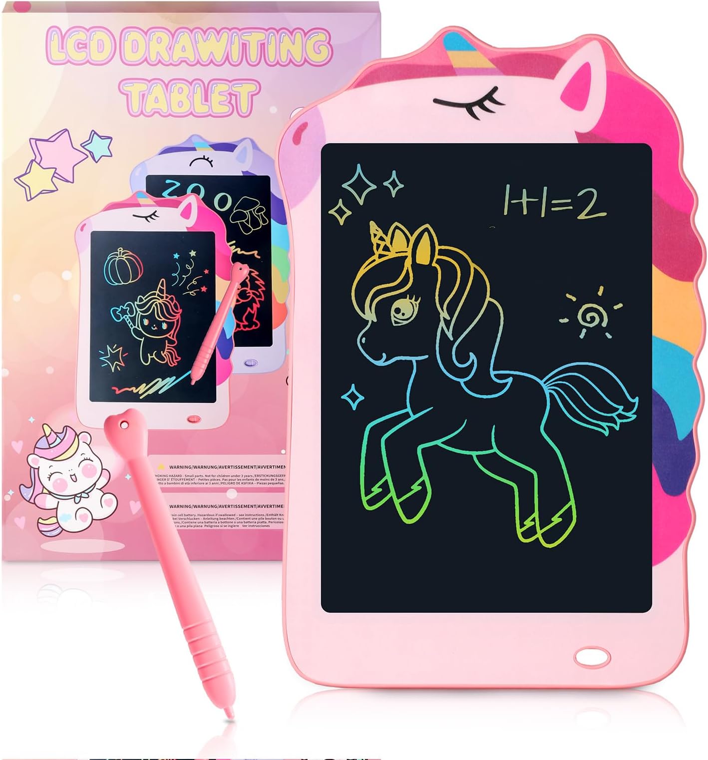 Amazon.com: CHAFEGY LCD Writing Tablet 10 Inch, Colorful Doodle Board ...