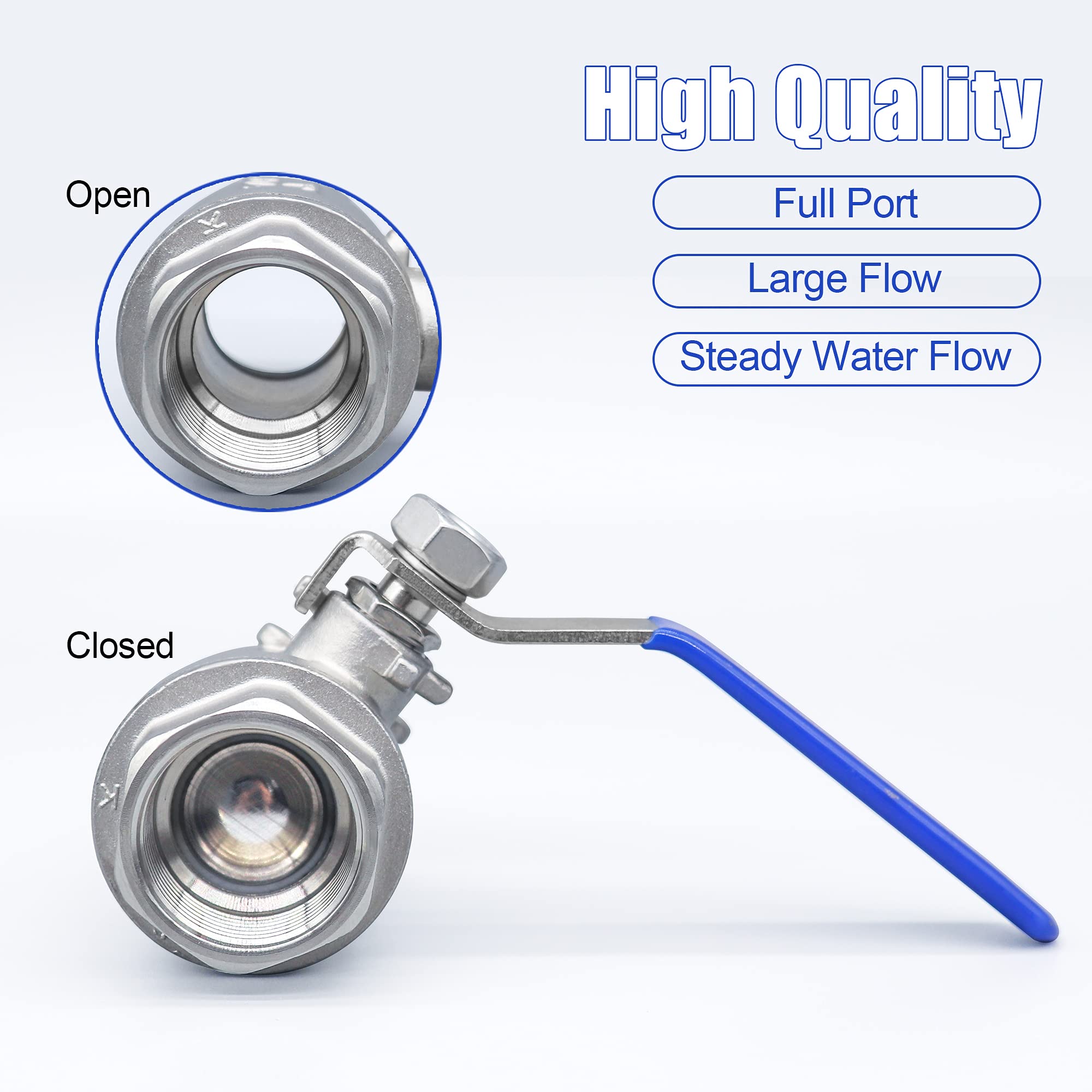 Snapklik.com : 1 Inch Ball Valve, Premium Heavy Duty 304 Stainless ...