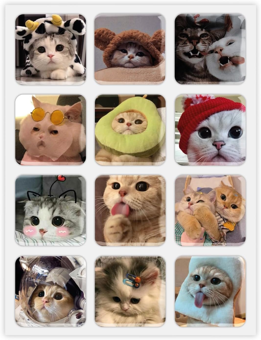 Amazon.com: Sticker Daze Reusable 3D Puffy Stickers - 12 Pcs Cute ...